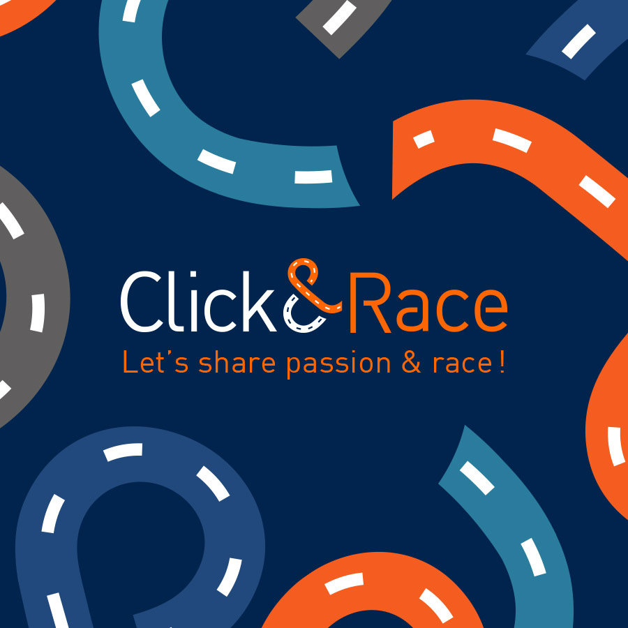 Création d'identité pour Click&Race | Mark & CômeMark & Côme